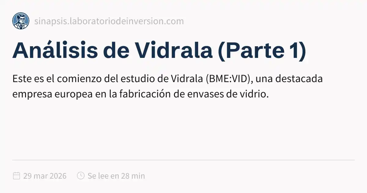 Análisis de Vidrala (Parte 1)