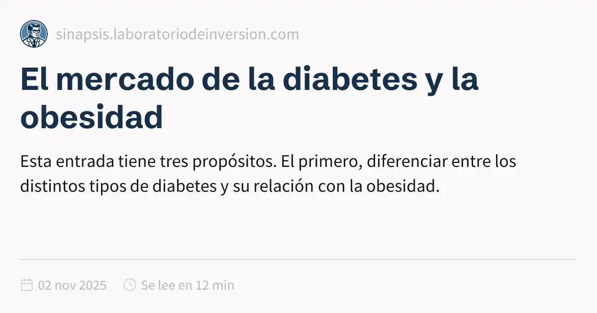 El mercado de la diabetes y la obesidad